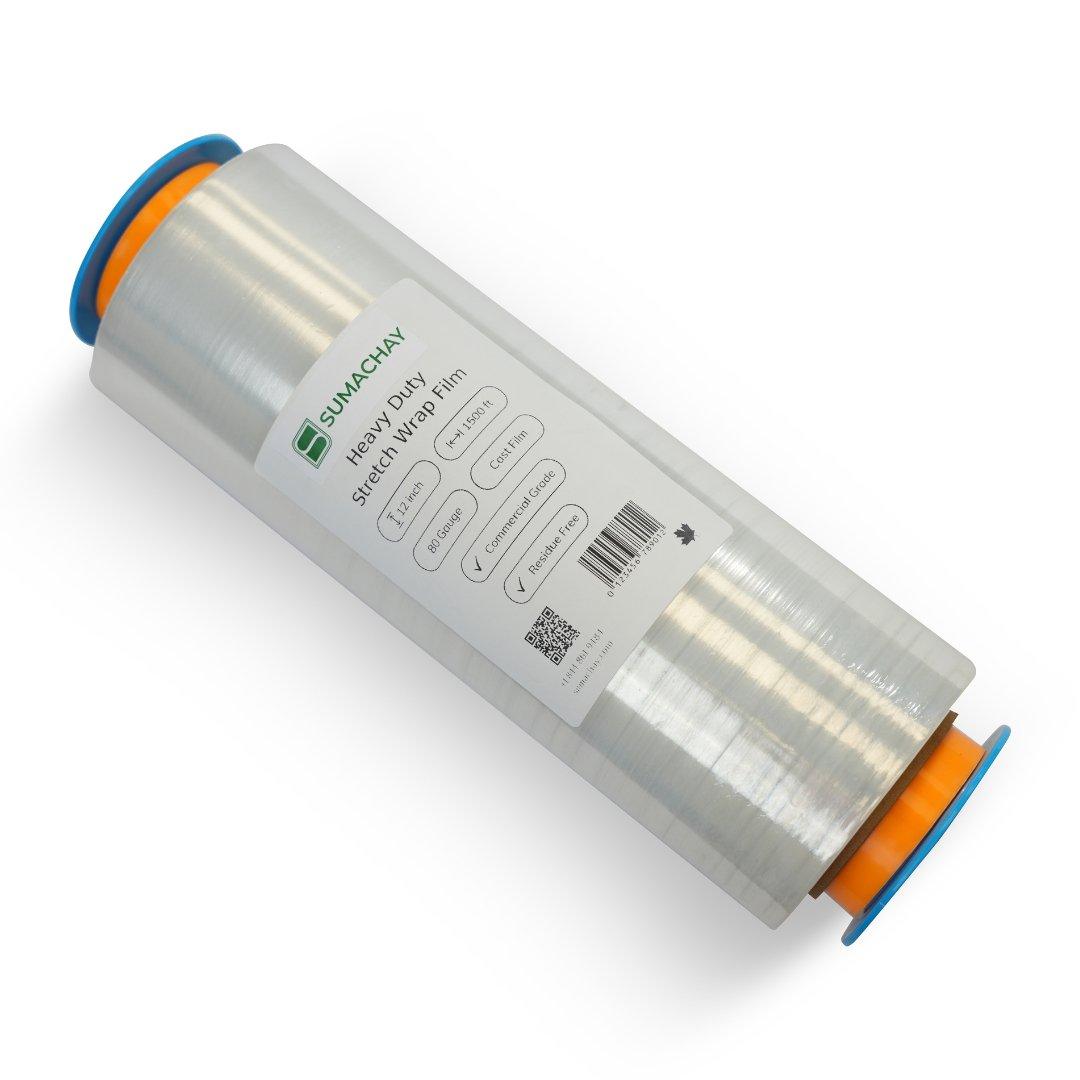 12 Inch Stretch Wrap 80 Gauge - 1500 Feet Length | Pallet Wrap ...